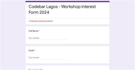 Codebar Lagos On Linkedin Codebar Lagos Workshop Interest Form 2024