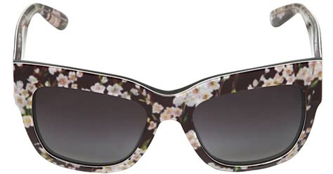 Dolce And Gabbana Flower Printed Squared Sunglasses For Men Lyst