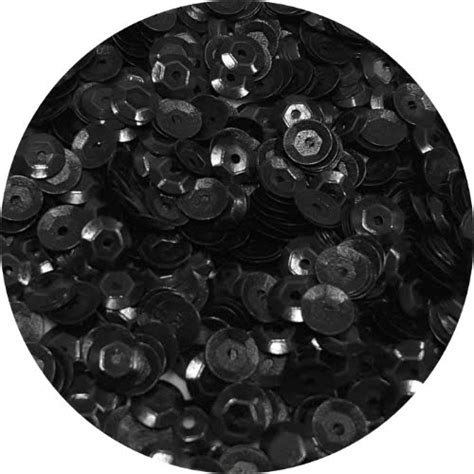 Satin Black Cup Sequins Sequin World