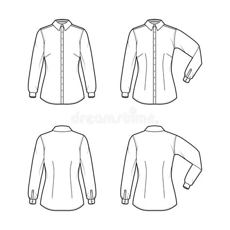 Fashion Technical Drawing Shirt Stock Illustrations 12300 Fashion