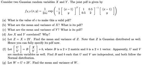 Solved Please Answer This Question Consider Two Gaussian