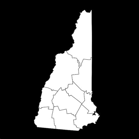 Premium Vector New Hampshire State Map With Counties Vector Illustration