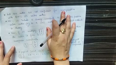 Lec 17homogenous Coordinate Composite Transformationcomputer Graphics In Hindi Youtube