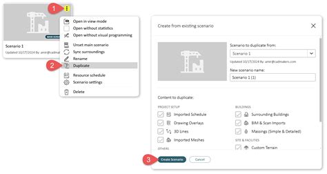 0 5 create scenario cmbuilder support