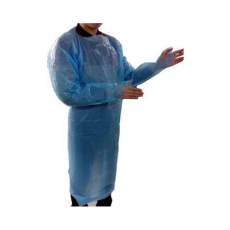 Integral Gown Polyethylene White Cpe Fittingall