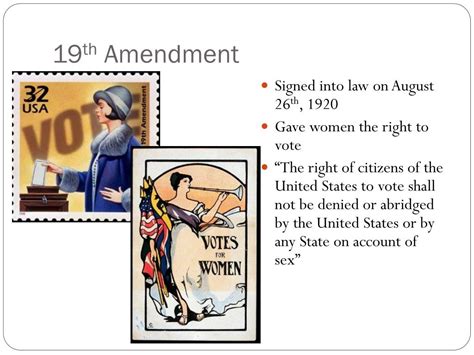 Ppt 19 Th Amendment Powerpoint Presentation Free Download Id1909213