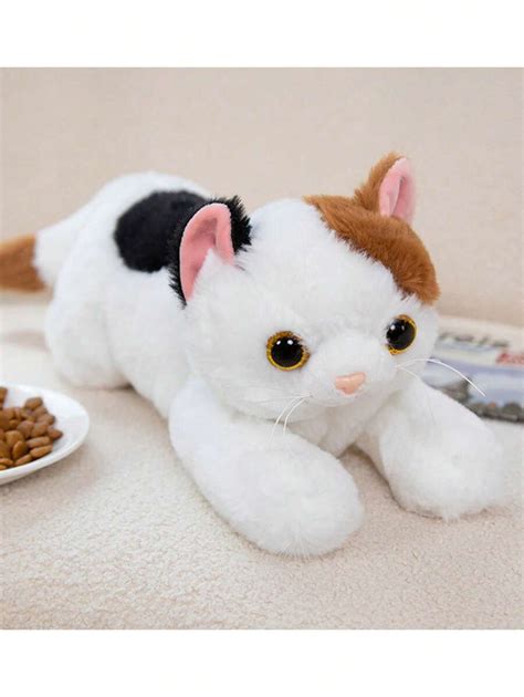 Molutian 19 68inch 3D Simulation Cat Plush Shorthair Cat Realistic