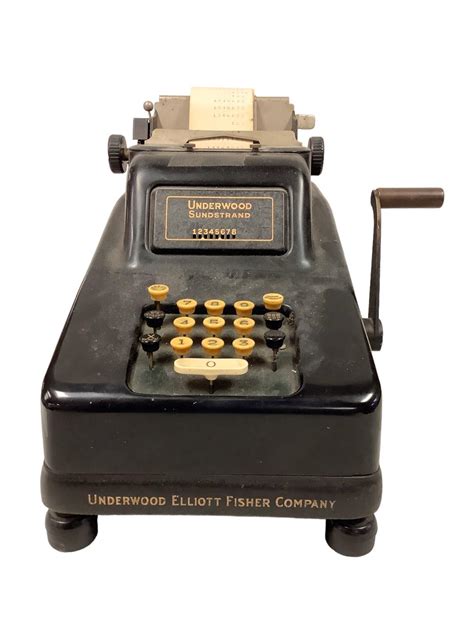 Lot Vintage Underwood Sundstrand Adding Machine