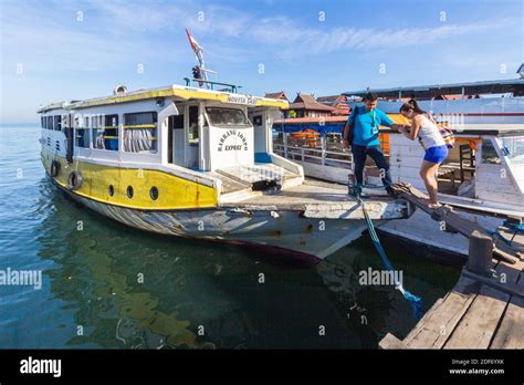 Passenger Boats At The Ferry Terminal In Makassar Sulawesi Indonesia