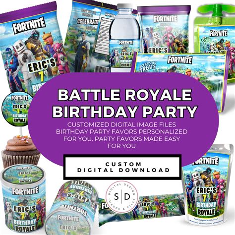 Fortnite Battle Royale Birthday Party Favors Dfy Stockpile Digital