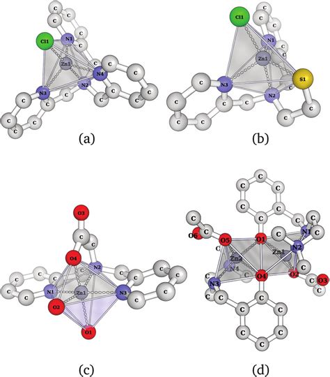 Numbered Dft Optimized Structures Of The Complexes A Zncln Nnn