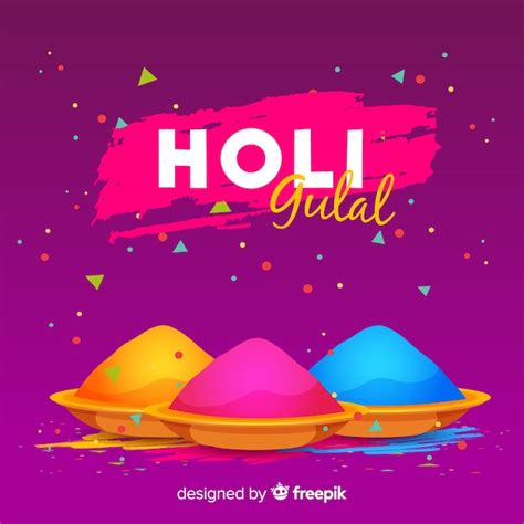 Free Vector Gulal Holi Festival Background