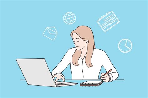 생산성 개념 배경 무료 벡터