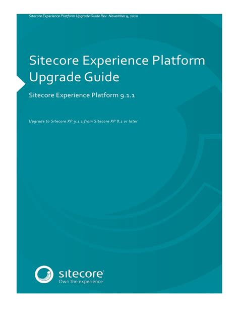 Sitecore 911 Upgrade Guide Pdf Windows Xp Databases