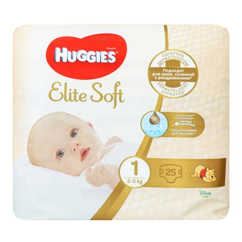 Подгузники детские одноразовые 1 3-5кг Elite Soft Huggies 25шт Huggies ...