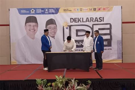 Iwan Saputra Dede Muksit Aly Deklarasi Pasangan Cabup Cawabup Pilkada