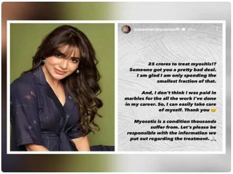 Samantha Ruth Prabhu Reacts Rumors Of Taking 25 Crores Myositis