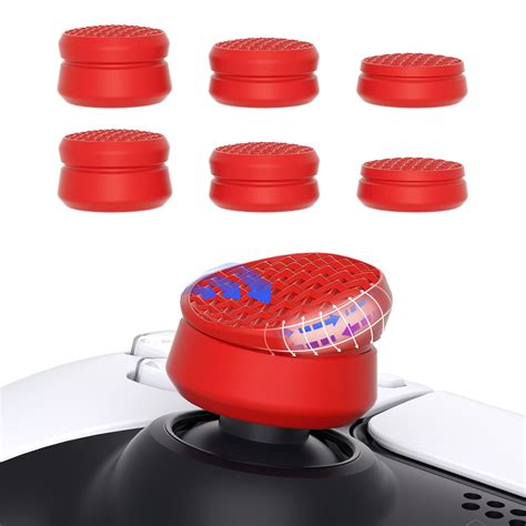 Playvital Universal Passion Red Cushion Caps Thumb Grips For Ps5 And Ps4