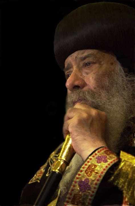 Pope Shenouda Iii In Prayer During The Coptic Christmas Ceremony Artofit