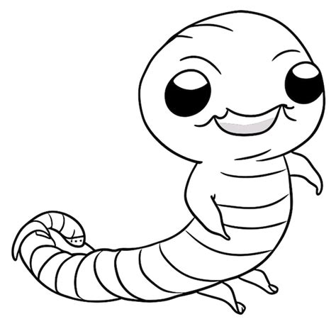 Worm Vector Illustration Line Art Premium Ai Generated Vector