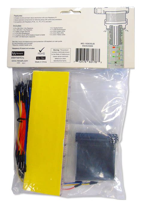 83 16563SUB Multicomp Pro Raspberry PI Project KIT Compatible With Raspberry Pi B A