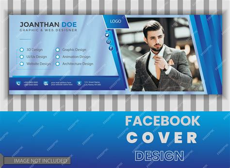 비즈니스를 위한 페이스북 커버 페이지 디자인 프리미엄 벡터