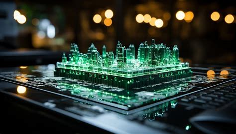 Computer Chip Glowing With Electricity A Complex Circuit Board Generated By Ai Stock Image