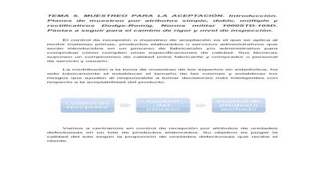 Tema 5 Muestreo Para La AceptaciÓn …al Es Contenido Ocw