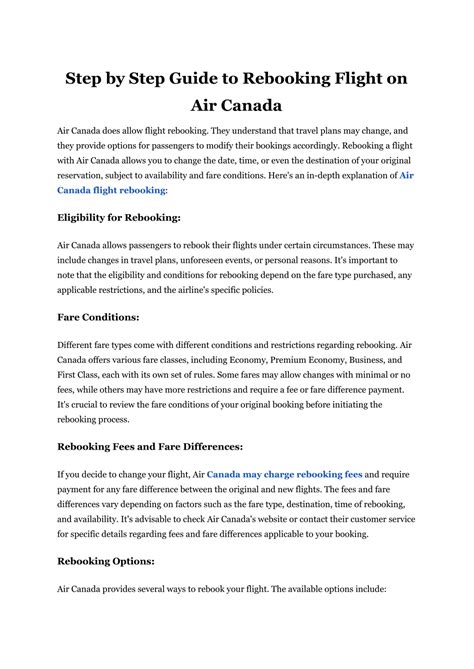 Ppt Step By Step Guide To Rebooking Flight On Air Canada Powerpoint Presentation Id12227941