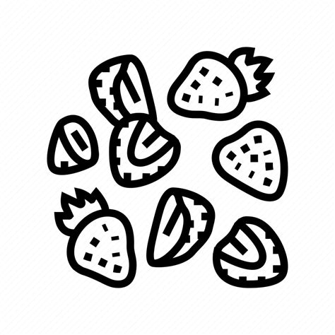 Strawberry Composition Freshness Ripe Berry Natural Plant Icon