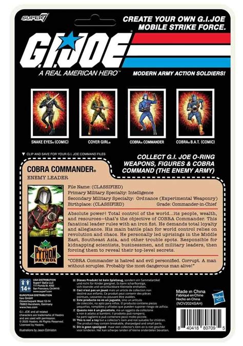 Gi Joe Python Patrol Cobra Commander Reaction