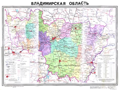Административно территориальное деление владимирской области контурная