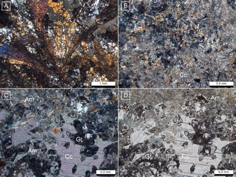 Microphotographs Of Amphibole Skarn A B And C Are Under Crossed Download Scientific Diagram