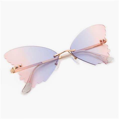 Gold Purple And Pink Ombre Butterfly Sunglasses Claires Us