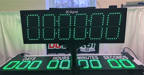 Custom Special Event Countdown Timer W Green LED Lights For Local Community Building
