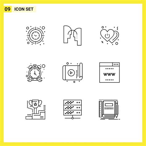 9 Vector Art Png Set Of 9 Commercial Outlines Pack For Repair Vector Head Design Png Image