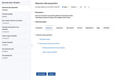 Data Model Schema Projects Tasks And Subtasks Inrikorestaurant