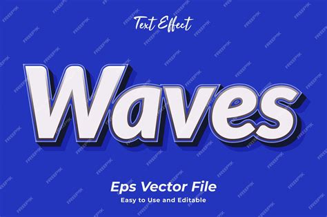 premium vector text effect waves easy to use and editable premium vector