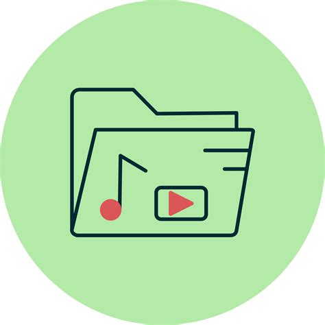 Audio Folder Vector Icon 21327370 Vector Art At Vecteezy