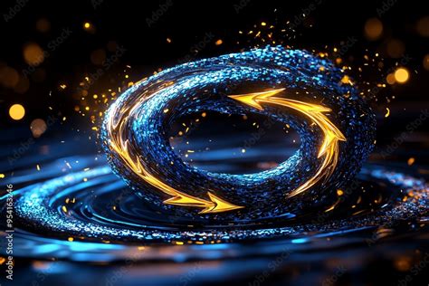 Energy Illustration Kinetic Energy Transfer And Motion Visualized In A Dynamic Graphic Where