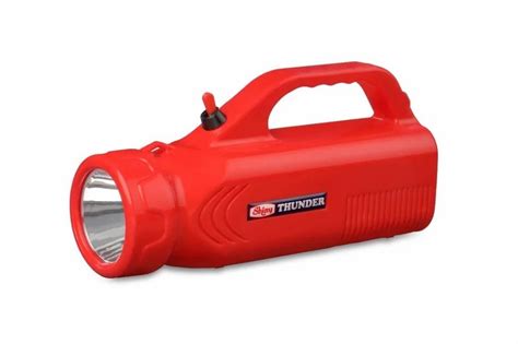 Shiny Plastic Solar Rechargeable Torch Battery Type Lead Acid