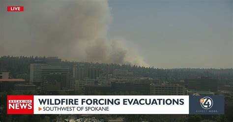 Watch The Latest On A Wildfire Burning Southwest Of Spokane Video