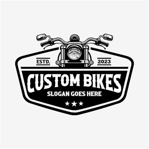 Vecteur De Conception De Logo Demblème Vintage De Moto Classique