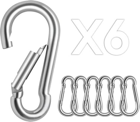 Spring Snap Hooks Carabiner，heavy Duty 304 Stainless Steel M6 Carabiner