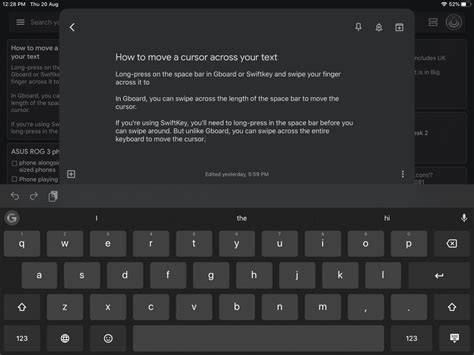 How To Use Your Mobile Keyboard As A Text Cursor While Typing