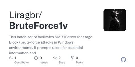 GitHub Liragbr BruteForce V This Batch Script Facilitates SMB Server Message Block Brute