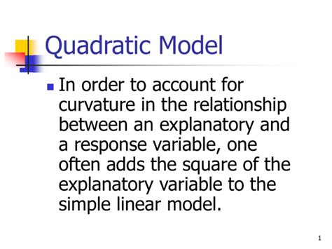 Quadratic Model