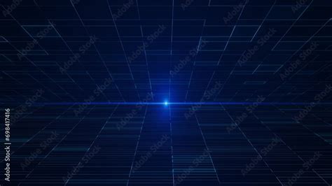 Abstract Data Line Grid Technology Big Data Digital Innovation Cyberpunk Animated Grid Moving
