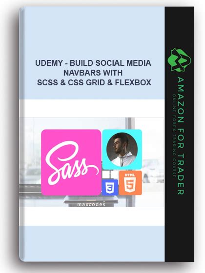 udemy build social media navbars with scss and css grid and flexbox