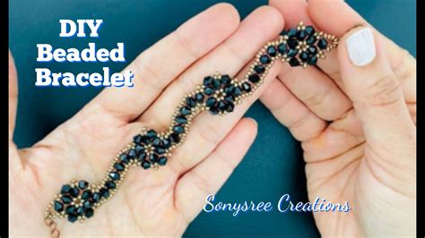 Wavy Bicone Bracelet Diy Beaded Bracelet How To Make Bicone